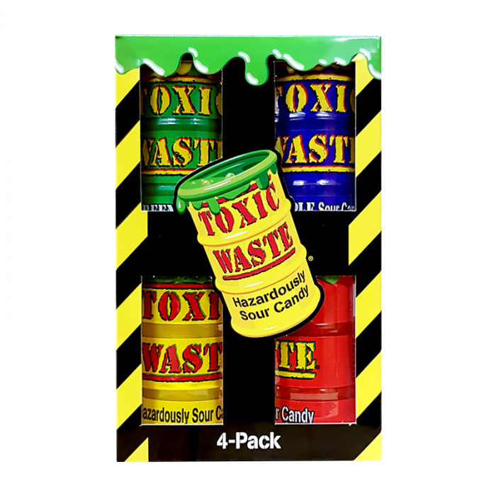 Toxic Waste Assorted Drum 4 Pack (168g)