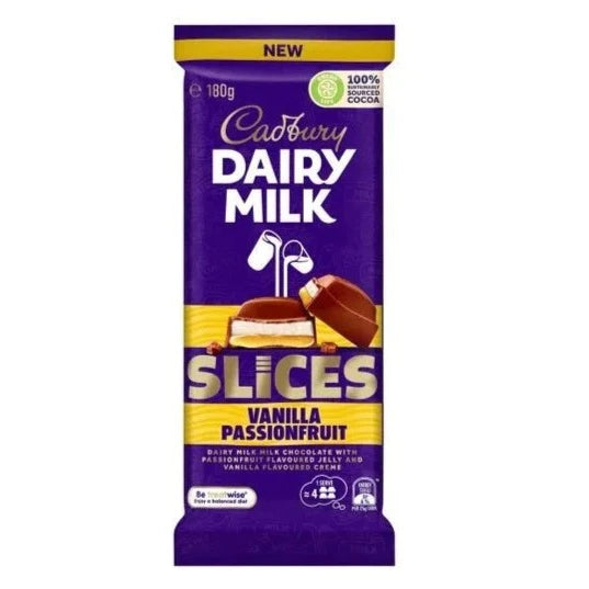 Cadbury's Dairy Milk Slices Vanilla Passionfruit (180g)